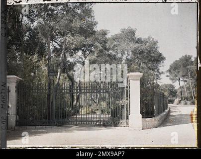 Cap Martin, France Entrance to the Grande Villa (which will take the ...