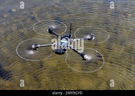 A Skydio X2 short-range unmanned aircraft system (UAS) is remotely ...