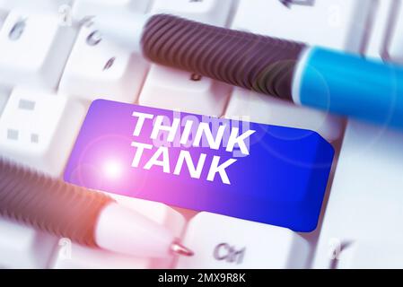 Conceptual caption Think Tank. Word for Thinking of Innovative Valuable ...