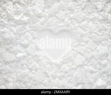 Overhead perspective of rough broken white rock or stone texture with ...