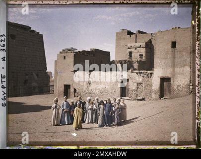 Louqsor, Egypt, Africa Group of village children posing for the ...