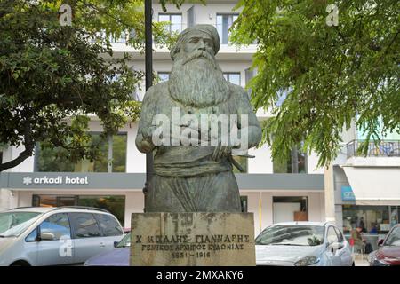 Statue Freedom Fighters, Square 1866, Chania, Crete, Greece Stock Photo ...