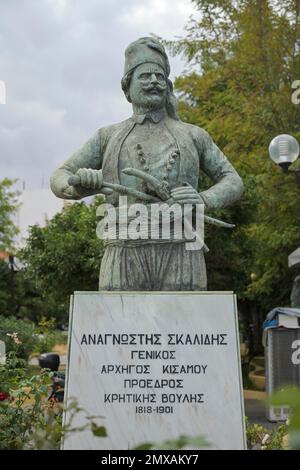 Statue Freedom Fighter Kostaros Voloudakis, Square 1866, Chania, Crete ...