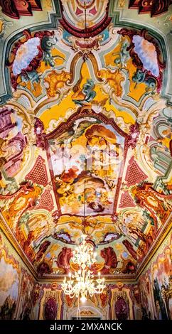 Arcadia Room with frescoes by Domenico Carella, Palazzo Ducale, Martina ...