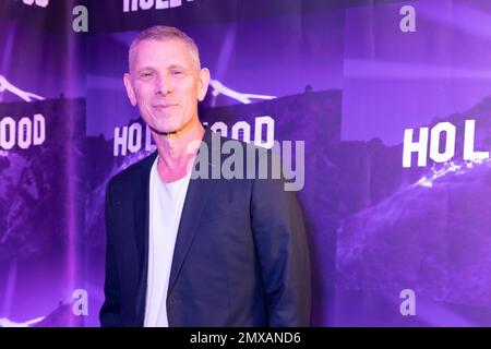 Actor Jamie Harris on the set of Hot in Hollywood Talk Stock Photo - Alamy