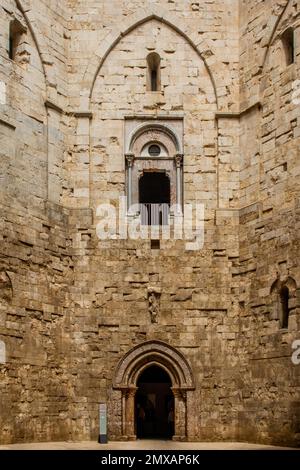 Octagonal courtyard of the fort, landmark of the region, Castel del ...