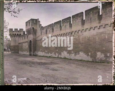 Avignon, France the ramparts , 1916 - French provinces - Jean Brunhes ...
