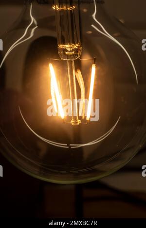 Shining light bulb lighting inside a glass bulb Stock Photo - Alamy