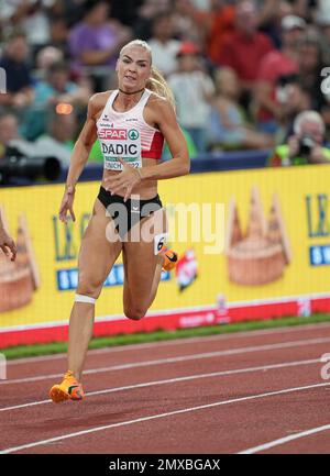 Ivona Dadic participating in the 200 meters of the European Athletics ...