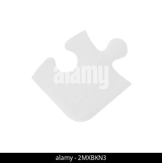 One blank puzzle piece isolated on white Stock Photo - Alamy