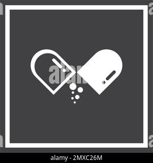 Medical pil icon vector illustration logo design Stock Vector Image ...