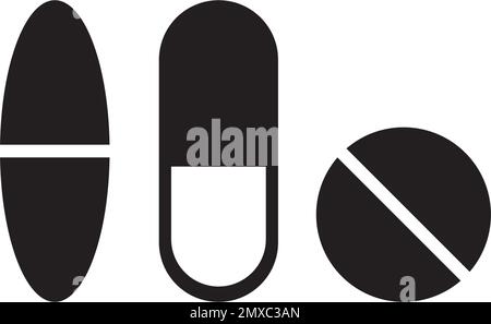 Medical pil icon vector illustration logo design Stock Vector Image ...