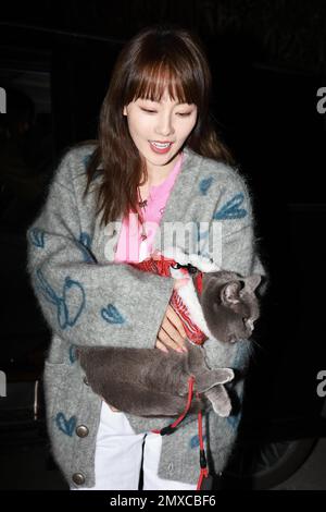 Chinese actress and singer Jenny Zhang went out in Shanghai, China, 1 ...