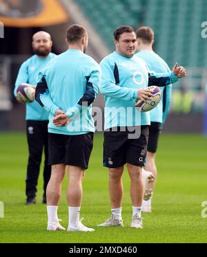 England's Jamie George during a captain's run at the Principality ...