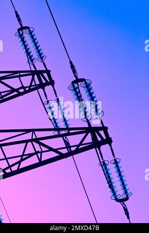 high voltage pylon, detail, Austria Stock Photo - Alamy