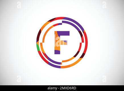 Letters I with circle frames low poly art style. English alphabet ...