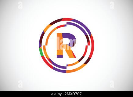 Letters W with circle frames low poly art style. English alphabet ...