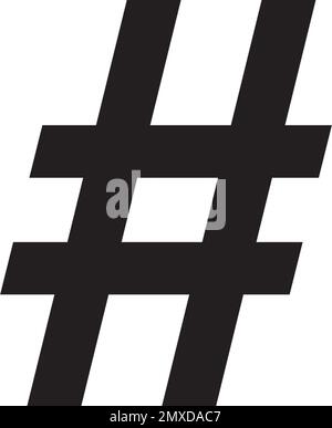 hastag icon black vector illustration Stock Vector Image & Art - Alamy