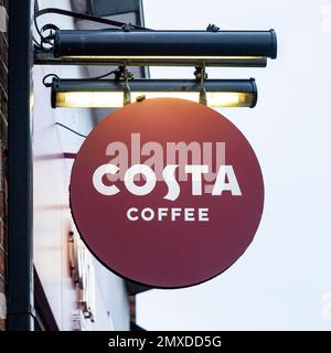 Costa Coffee store logo sign, UK Stock Photo - Alamy