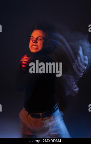 double exposure of abused african american man with bipolar disorder ...