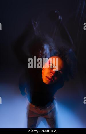 long exposure of depressed african american man with bipolar disorder ...