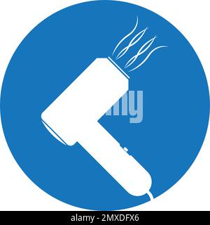 Grey Hair dryer icon isolated on white background. Hairdryer sign. Hair ...