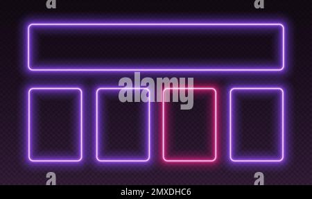 Neon quiz template, UI design for questionnaire with multiple answers ...