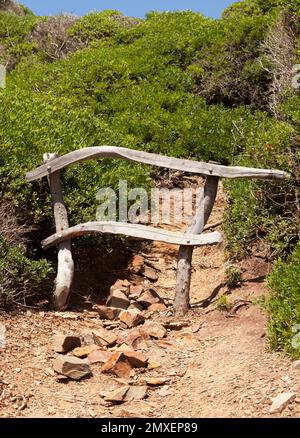 Olive wood Menorcan gate in white wall of house, Menorca, Spain Stock ...
