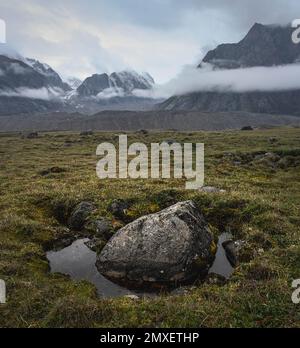 Mount Asgard at Akshayuk Pass, Auyuittuq National Park, Nunavut, Canada ...