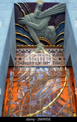 Architectural majesty: The iconic Rockefeller Center skyscraper stands ...