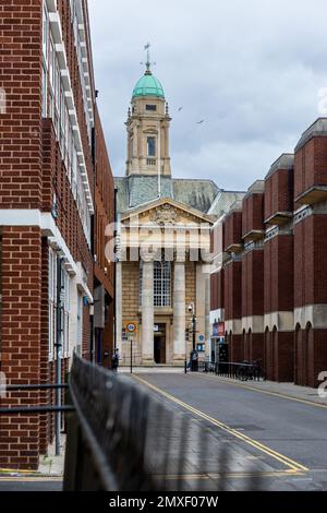 PETERBOROUGH, UK - FEBRUARY 2, 2023. Vertical landscape view of the ...