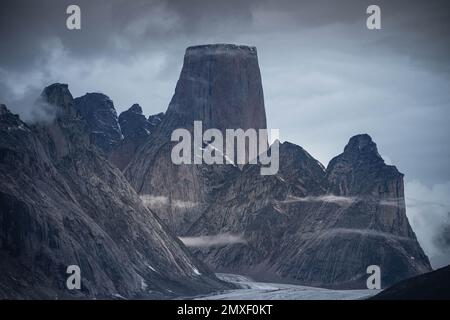 Mount Asgard, Akshayuk Pass, Baffin Island, Canadian Arctic Stock Photo ...