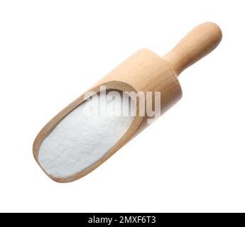 Wooden scoop of baking soda isolated on white Stock Photo - Alamy