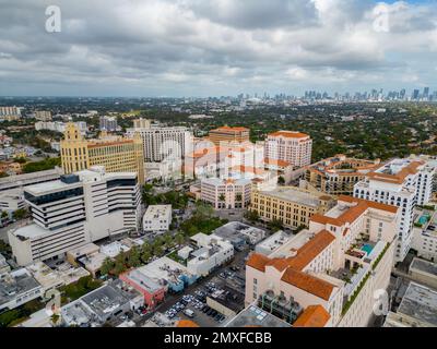 Aerial photo Downtown Coral Gables Miami FL Stock Photo - Alamy