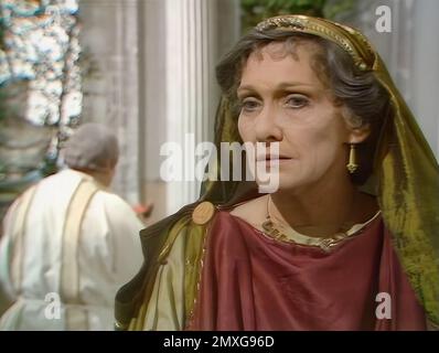 London.UK. Sian Phillips (as Livia) , Brian Blessed (as Augustus) in a ...
