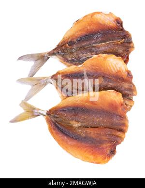 group of small fish gutted and dried with salt, dried and butchered ...