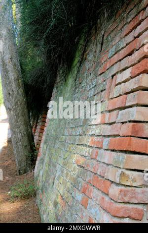 Retaining wall. Bricks wall pattern Stock Photo - Alamy