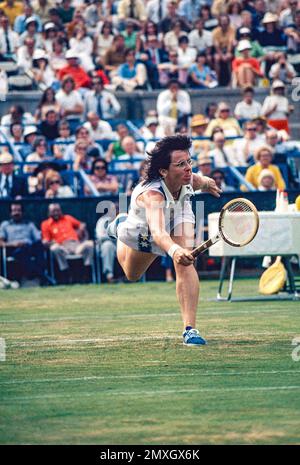 Billy Jean King at the 1975 US Open Tennis Stock Photo - Alamy