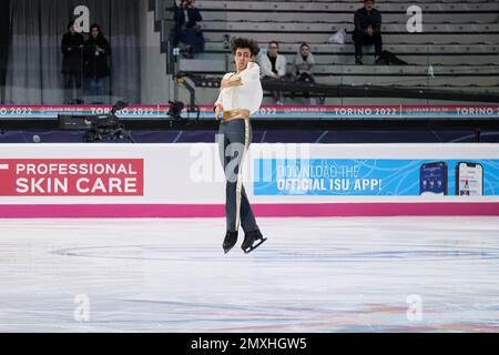 Nikolaj Memola (ITA) performs during the Junior Men - Free Skating of ...
