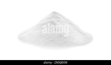Pile of baking soda isolated on white, top view Stock Photo - Alamy