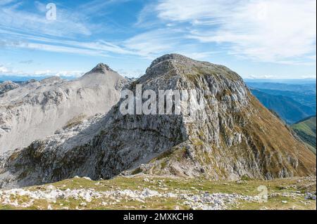 Limestone mountain, Batognica (2164 m), Krn mountain range, Triglav ...