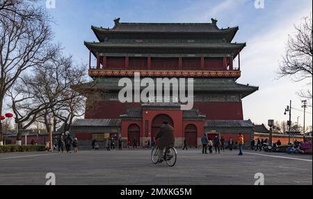 Beijing drum tower scenery Stock Photo - Alamy