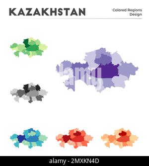 Kazakhstan map. Borders of Kazakhstan for your infographic. Vector ...