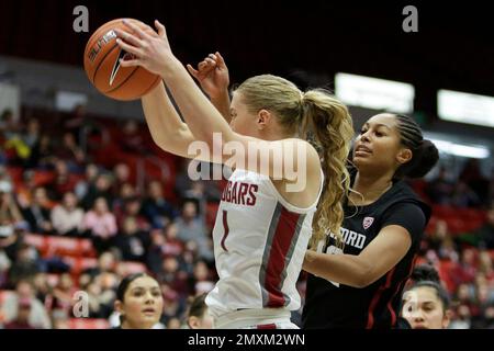 Stanford guard Indya Nivar, left, is fouled by Cal State Northridge ...