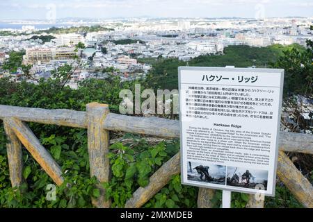 Maeda Escarpment, also known as Hacksaw Ridge, in Naha, Okinawa, Japan ...