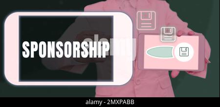 Conceptual caption Sponsorship, Concept meaning Position of being a ...