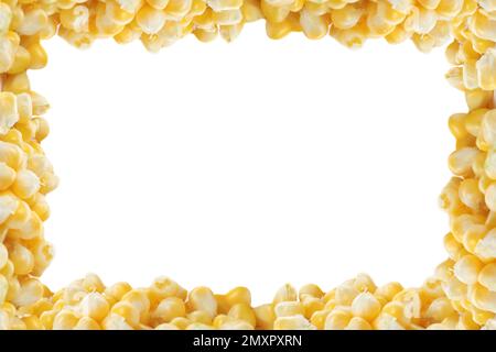 Collage of corn kernels on white background Stock Photo - Alamy
