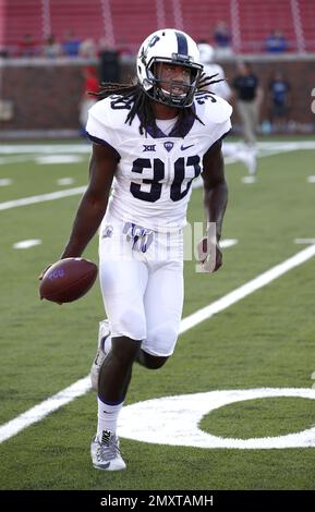TCU safety Denzel Johnson (30) plays against SMU in an NCAA college ...