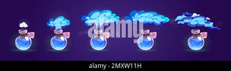 Love potion bottle animation sprite sheet isolated on background ...
