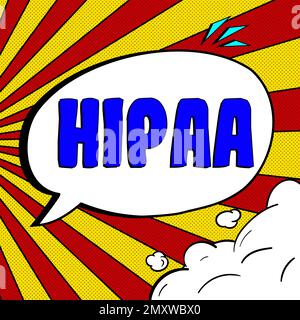 Handwriting text Hipaa. Concept meaning Acronym stands for Health ...